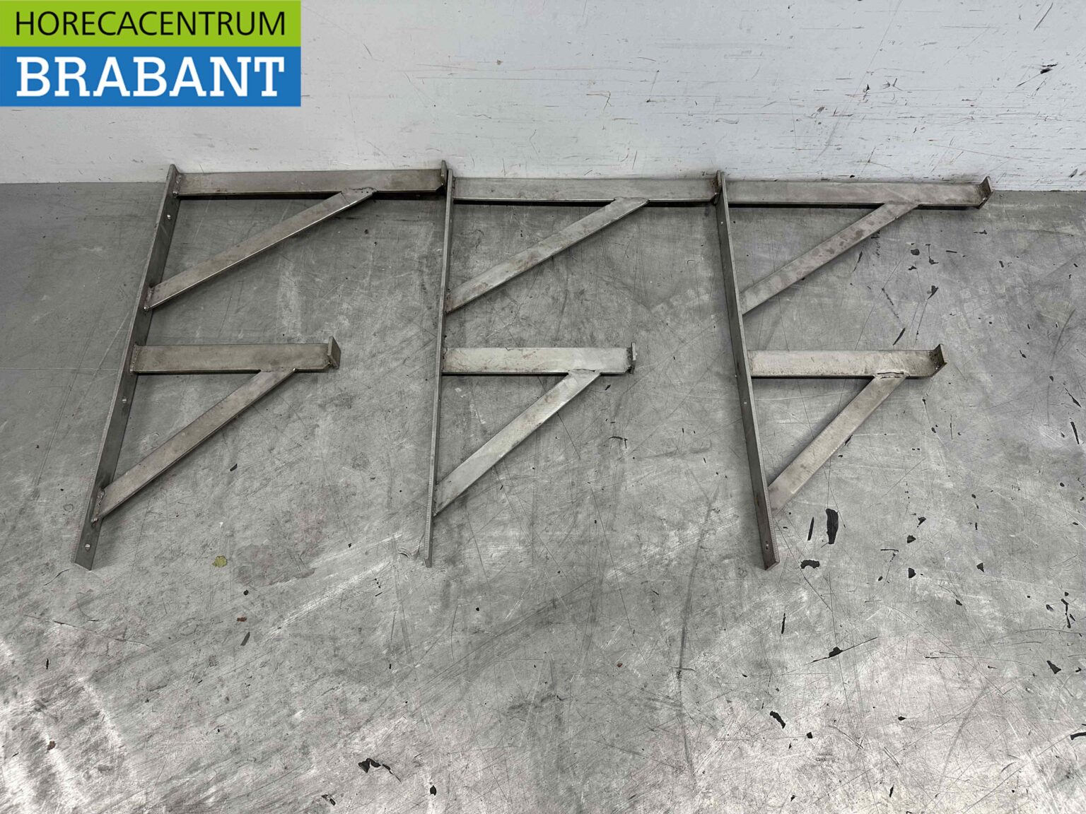 RVS Beugels Muurbeugels Beugel 3 stuks 60 x 41 cm Horeca ...